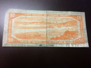 1954 Bank Of Canada $50 Fifty Dollar Banknote | #10101065