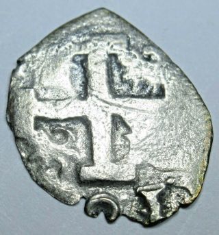 1684 - 1701 Spanish Lima Silver 1/2 Reales Piece Of 8 Real Antique ...