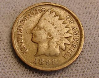 Indian Head 1 Cent Penny Coin 1898 | #10704144