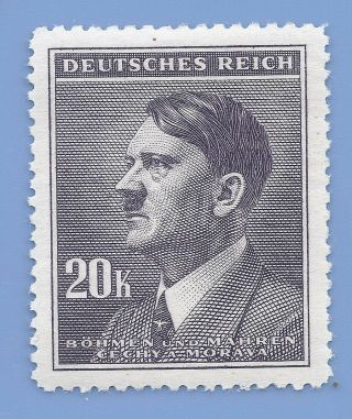 Nazi Germany Third Reich Nazi B&M Adolf Hitler 1. 20 Stamp WW2 ERA ...